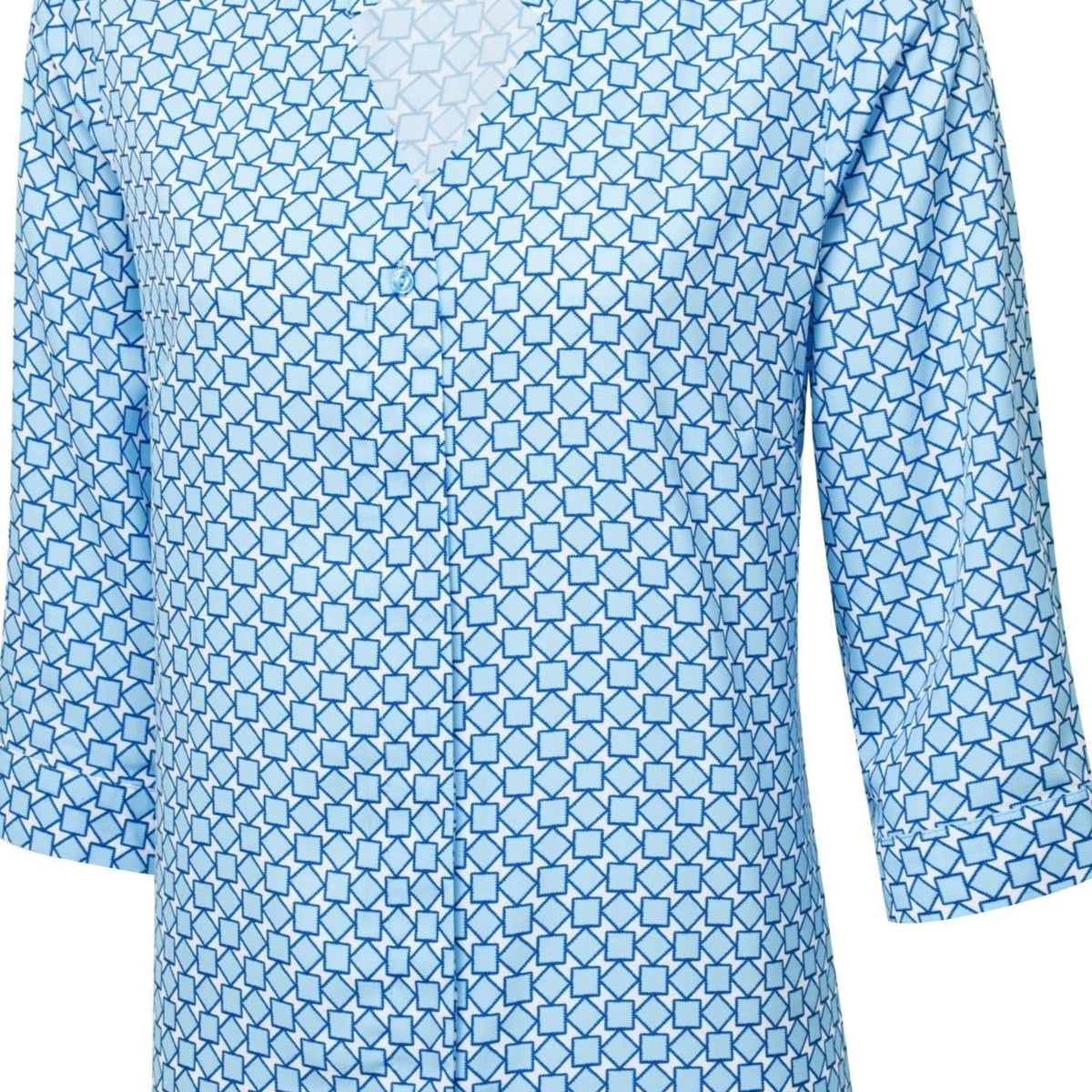 Maddie Geo Print 3/4 Ladies Blouse – The Staff Uniform Company