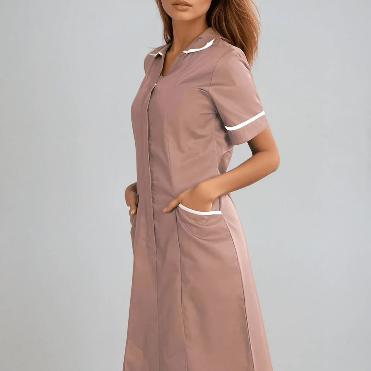 NCLD Biscuit Healthcare Nurse Dress with White Trim – Behrens ...