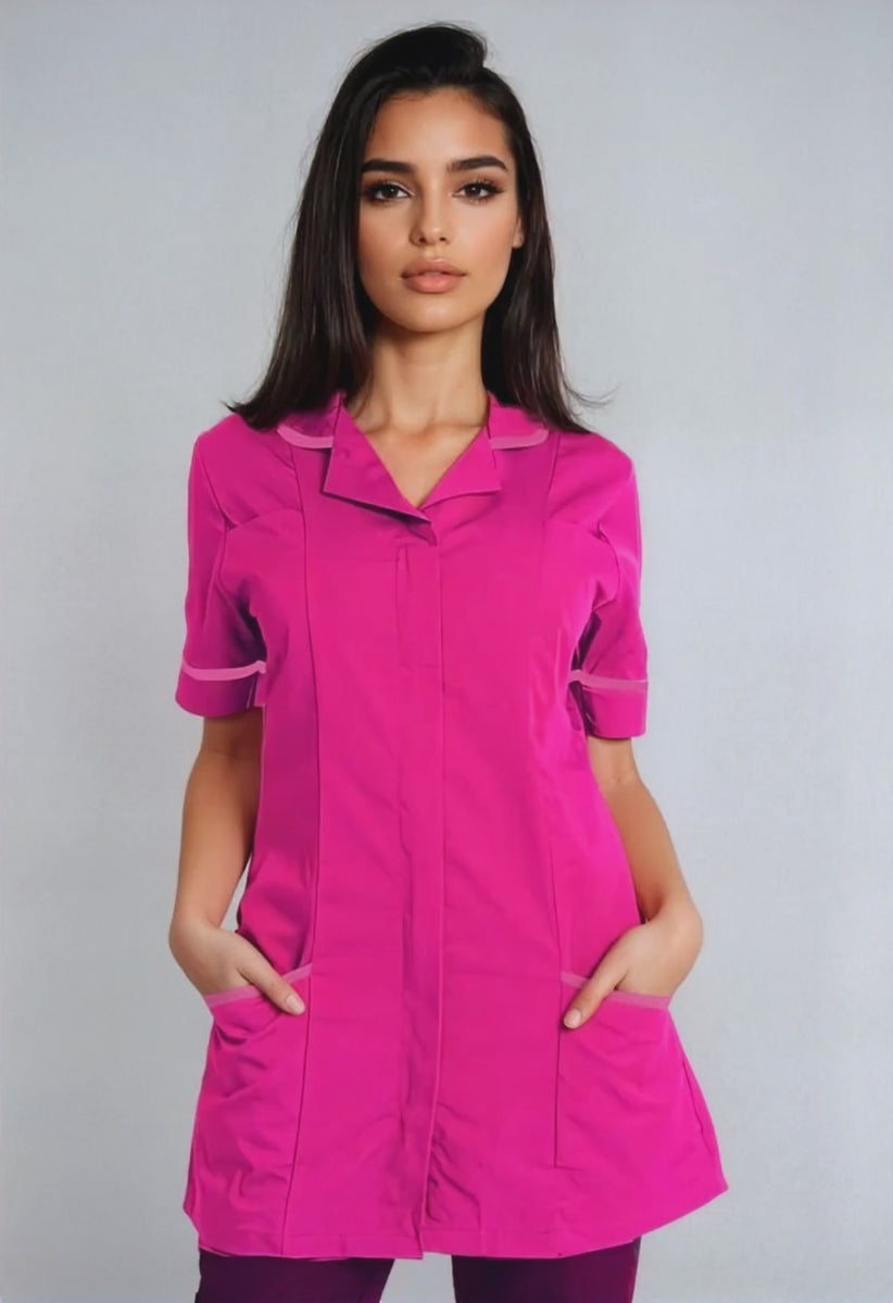 Behrens Ladies Round Collar Tunic | Healthcare & Salon Uniforms UK ...